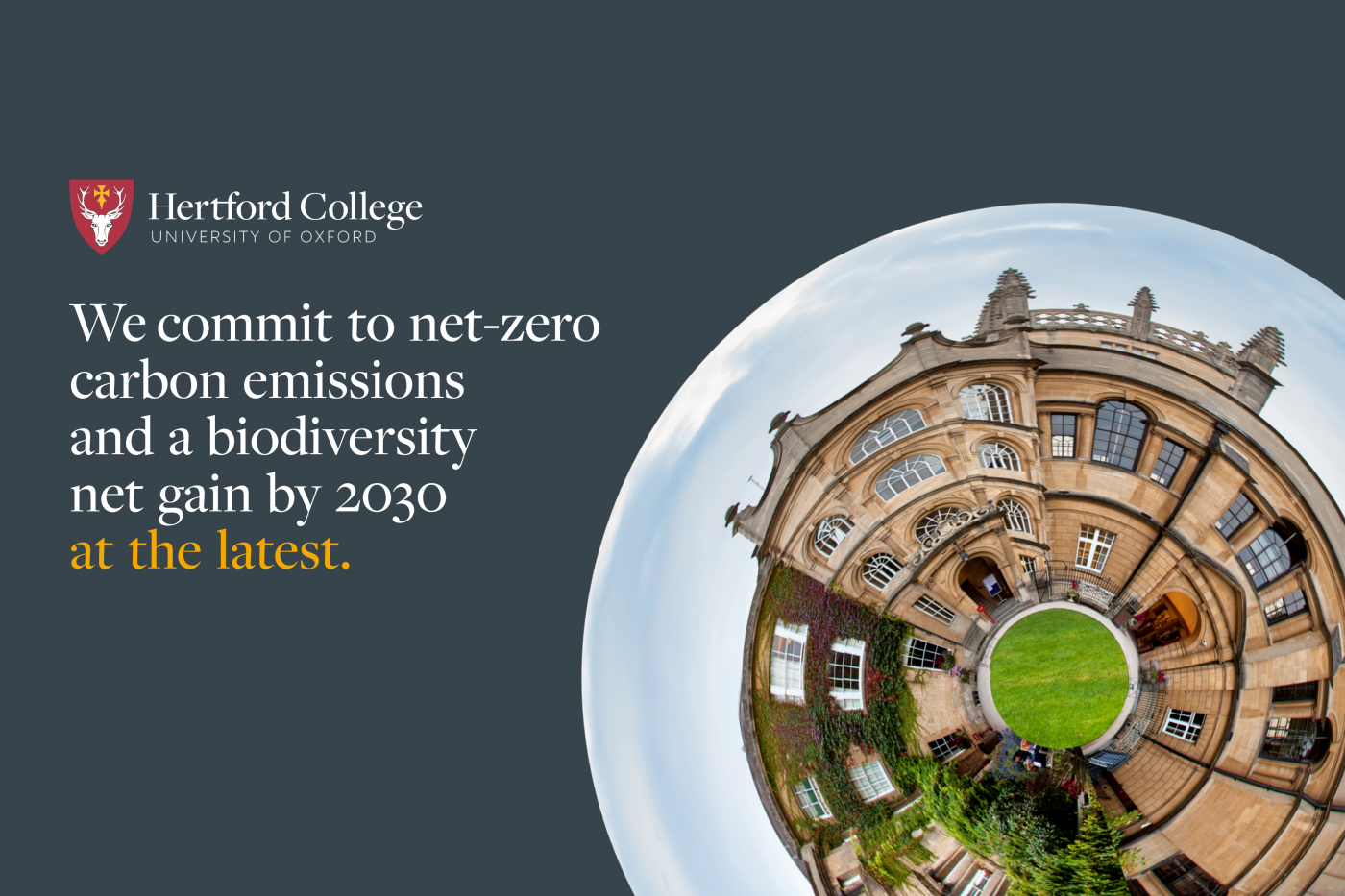 Our commitment to carbon net zero by 2030 - Hertford College | University of Oxford